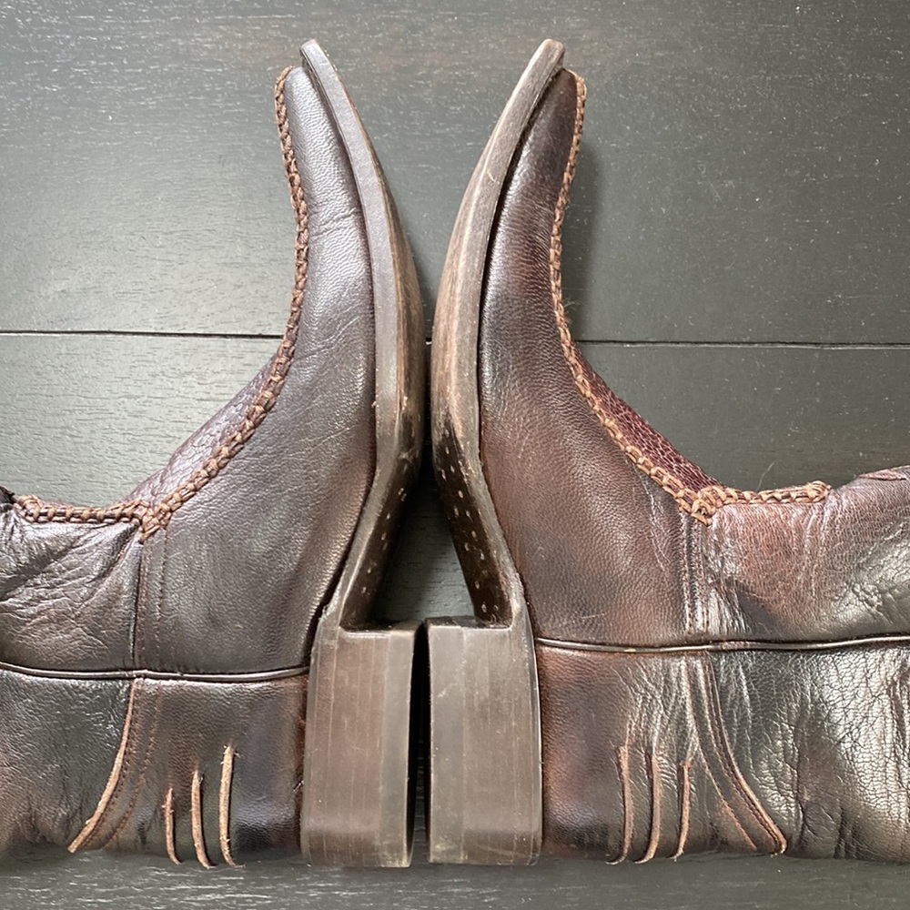 Forastero Ostrich Details And Leather Cowboy Boots. - Gem